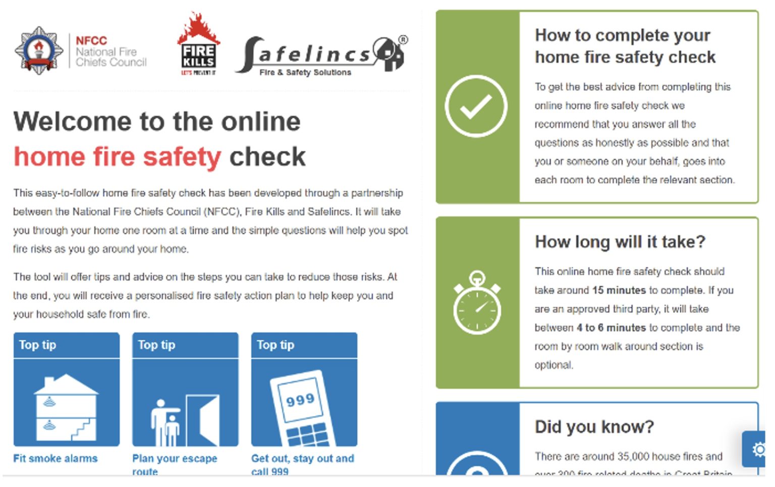 Fire Safety – HOPE South Yorkshire